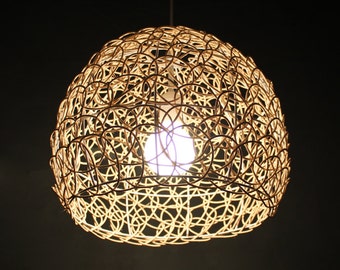 Wicker pendant light | Etsy