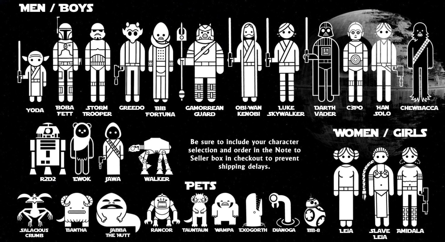 Customizable Star Wars Stick Figure Family Decal...Can't