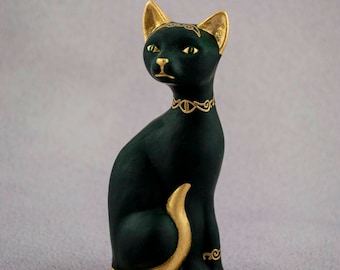 Ceramic cat figurine | Etsy