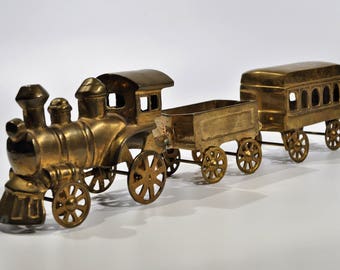 Brass train | Etsy