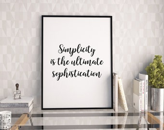 Simplicity poster | Etsy