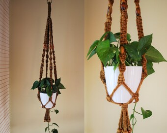 Macrame pot holder | Etsy