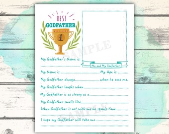 Godfather printable | Etsy