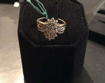 Diamond chip ring | Etsy