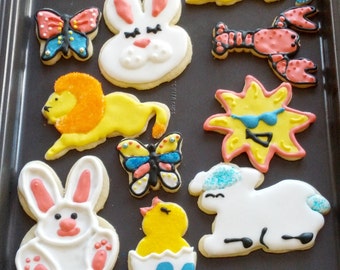 Items similar to Aged Primitive Spring or Easter Sugar Cookies Bowl ...