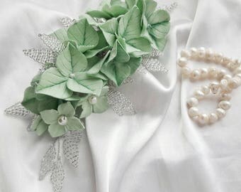 Hydrangea hair clip | Etsy