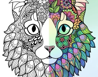 Cat mandala | Etsy
