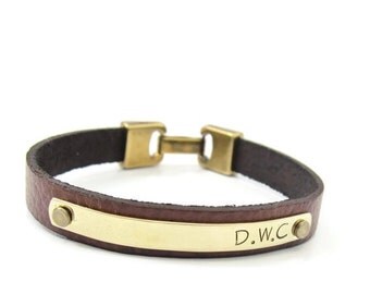 Men initial bracelet | Etsy