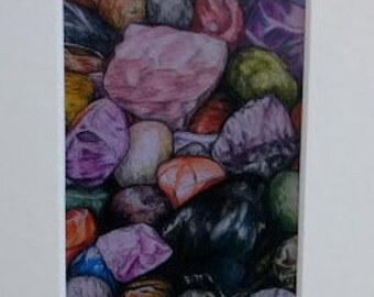 Mineral drawing | Etsy