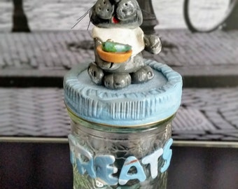Cat treat jar | Etsy