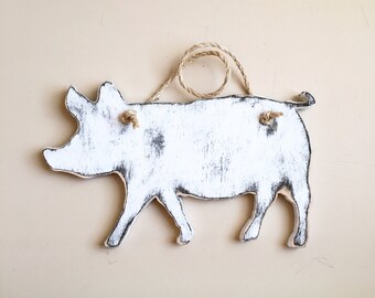Pig Rustic Wood Cut Out Wooden Pig Outline Rustic Pig Large