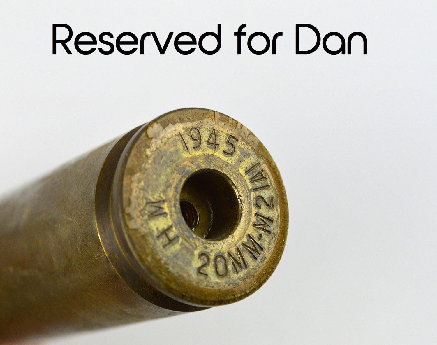 WWII Trench Art 20mm Artillery Shell 1945