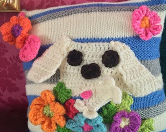 Dog crochet applique | Etsy