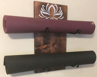 Yoga mat wall holder | Etsy