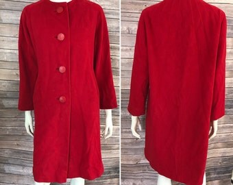 Red swing coat | Etsy