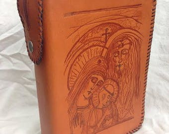 Leather bible cover | Etsy