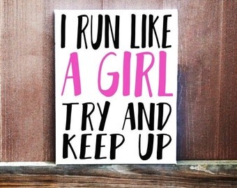 Unique i run like a girl related items | Etsy