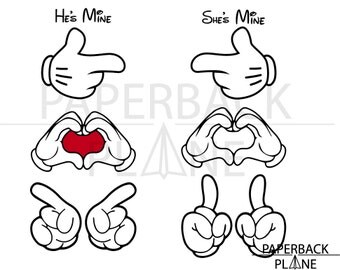 Minnie hands svg | Etsy