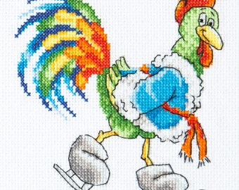 Rooster cross stitch | Etsy