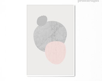 Minimal Scandinavian Poster Gold Printable Geometric Art