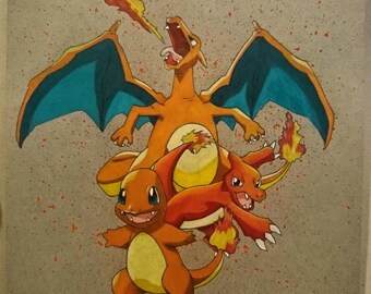 Charmander evolution | Etsy