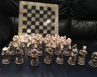 Carved chess sets | Etsy