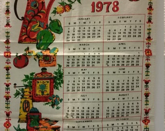 1970s calendar | Etsy
