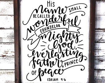 Isaiah 9 6 | Etsy