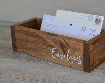 Wood desk organizer | Etsy