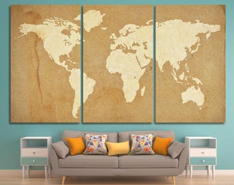 Abstract world map | Etsy