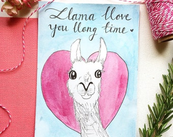 Llama love | Etsy