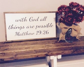 Matthew 19 26 | Etsy