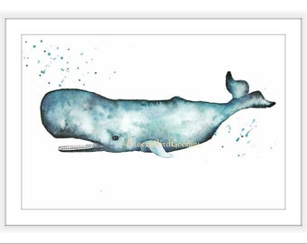 Whale painting | Etsy
