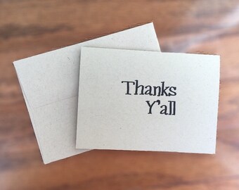 Items similar to Preciate Ya Thank You Card Set on Etsy