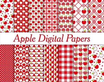 Retro SHAPES 12 Digital Papers pattern set scrapbook blog