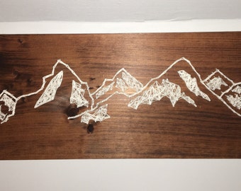 Mountain string art | Etsy