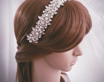 Rhinestone headband | Etsy