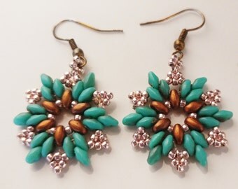 Super duo earrings | Etsy