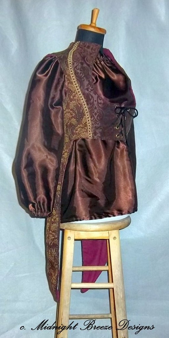 NEW, Ready to Ship - Women's Steampunk, Pirate Tail Vest -Brocade ...