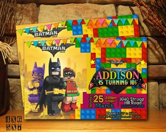 Lego batman invitations | Etsy