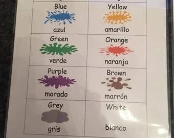 Color flashcards | Etsy