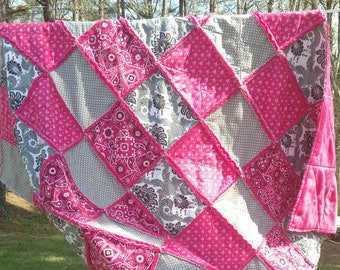 Fleece rag quilt | Etsy