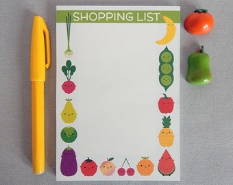 Grocery list notepad | Etsy