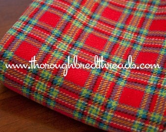 Plaid wool fabric | Etsy