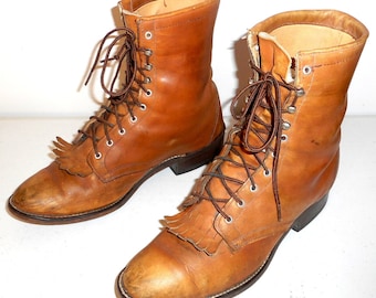 Mens lace up ropers | Etsy