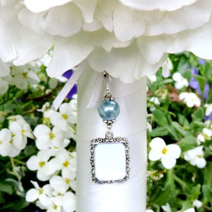 Memorial photo charms & pins for wedding by SmilingBlueDog on Etsy