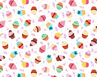 Cupcake fabric | Etsy