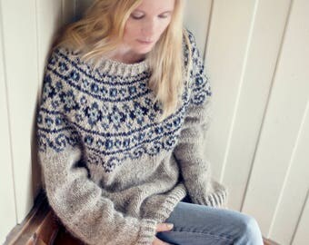 Knitting Pattern Beautiful Norwegian Sweater Instant