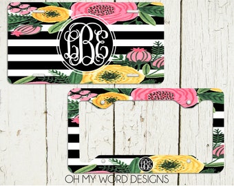 Personalized Car Tag-Personalized License Plate-Monogram Car