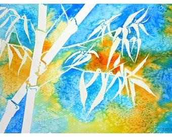 Bamboo painting | Etsy